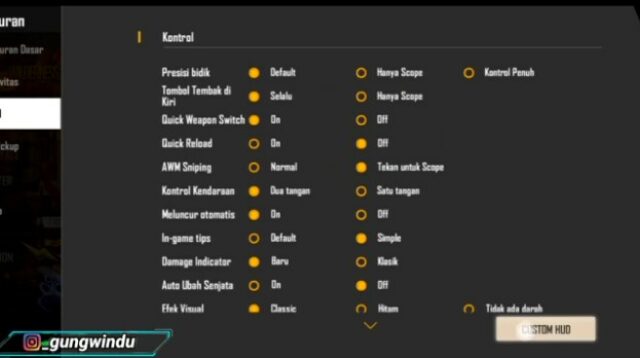 Settingan Sensitivitas FF Auto Headshot HP Oppo Terbaik 2023