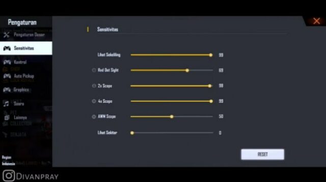 Settingan Sensitivitas FF Auto Headshot HP Samsung Terbaik 2023