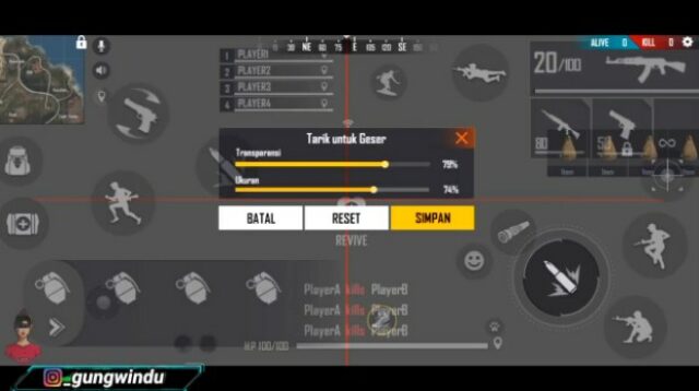 Settingan Sensitivitas FF Auto Headshot HP Vivo Terbaik 2023